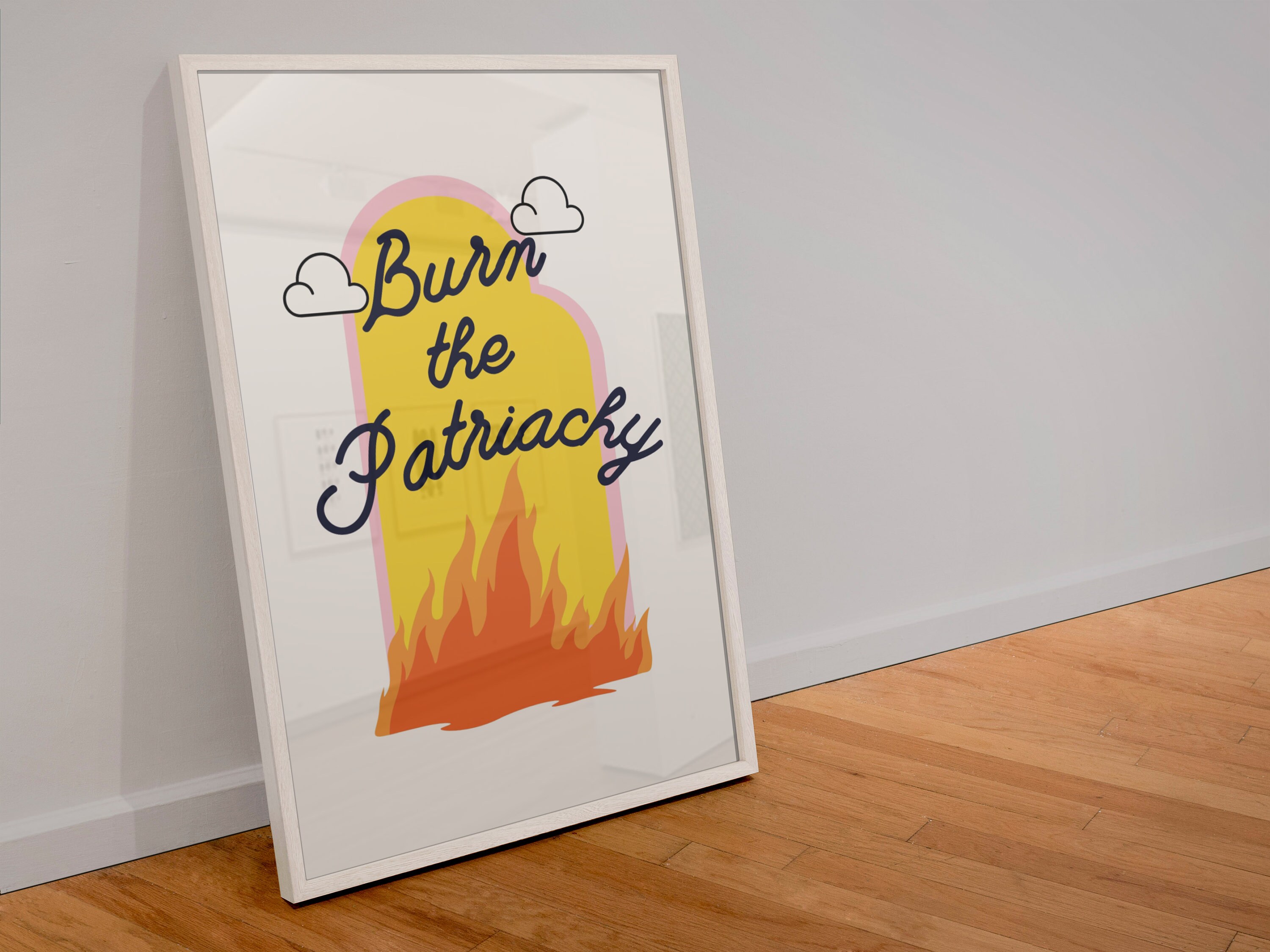 Burn the Patriarchy Non Binary Art Fuck the Patriarchy Womens - Etsy