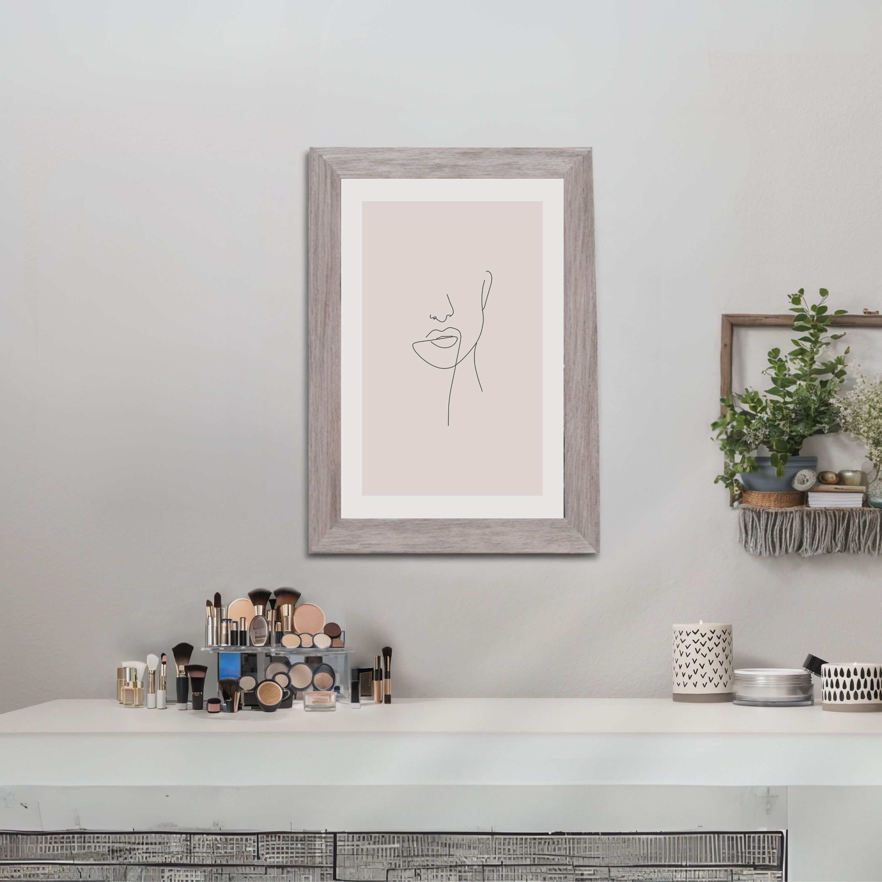Neutral Woman Face Line Art Set of 3, Minimalist Home Decor, Facial ...