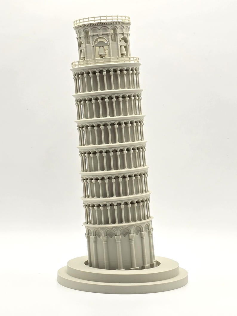 Leaning Tower of Pisa - 3d-printed | 8" or 13.6" Tall - Etsy