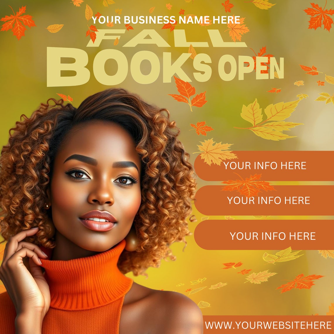 Editable September Fall Flyer, Booking Now Available, October Booking ...