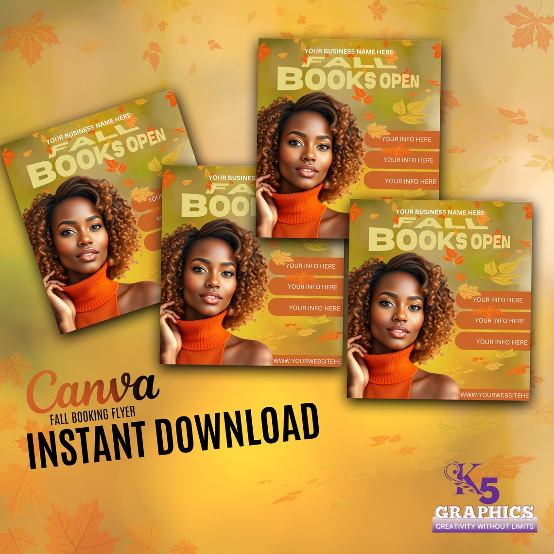 Editable September Fall Flyer, Booking Now Available, October Booking ...