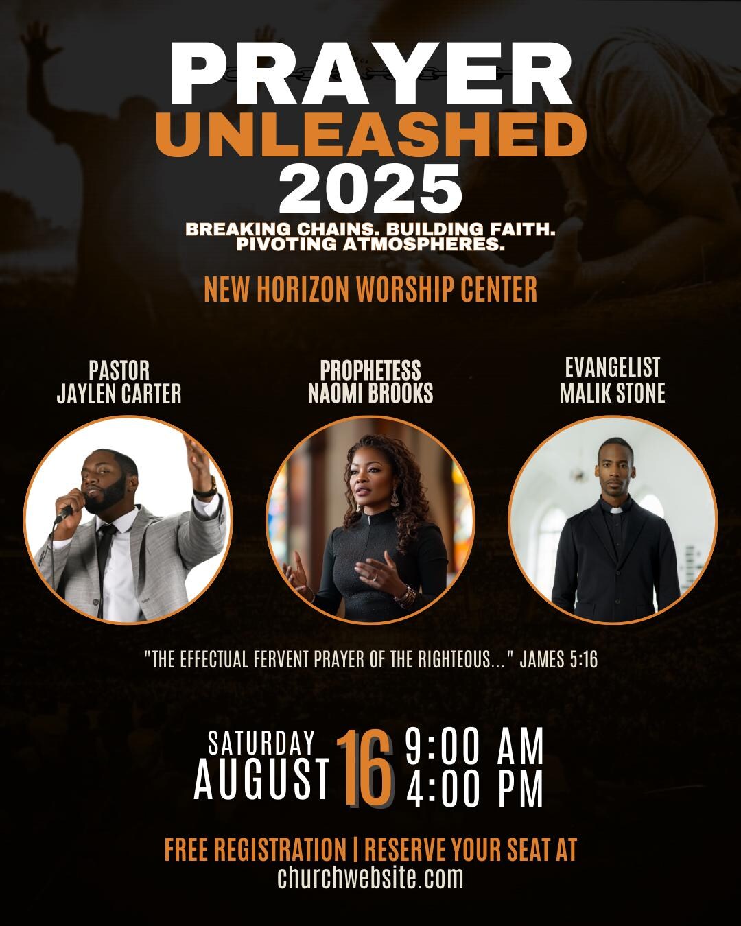 Prayer Unleashed 2025 Flyer: Church Conference Canva Template (digital ...