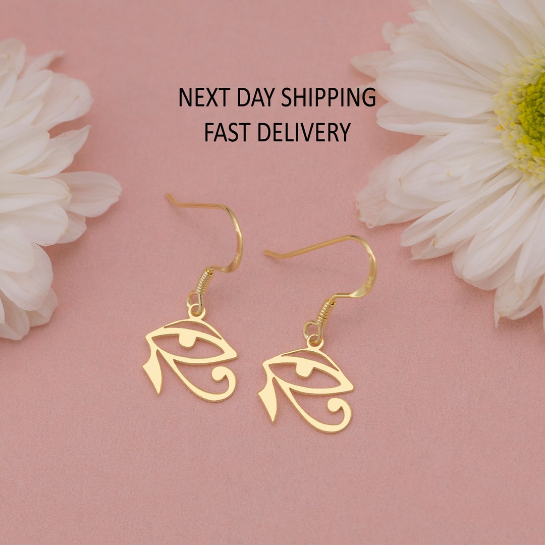 Egyptian Eye of Horus Dangle Earrings, Eye of Ra Dangle Earrings ...