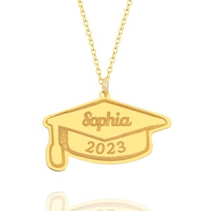 Personalized Senior Graduation Name Necklace, Custom High School or ...