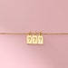 Engraved Number Tag Necklace, Personalized Gold Angel Number Necklace ...