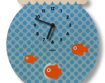 Rainbow Pendulum Clock Kids Room Decor Nursery Decor Silent Clock Clock ...