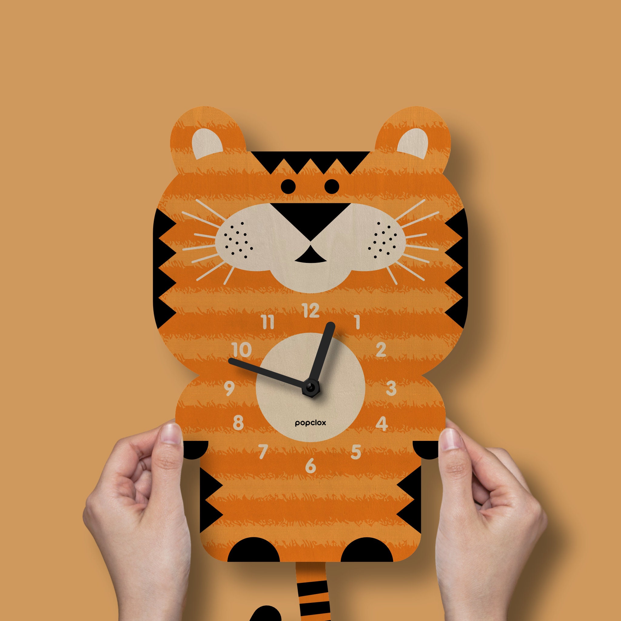 Tiger Pendulum Clock - Kids Room Decor - Gift for Newborns - Nursery ...