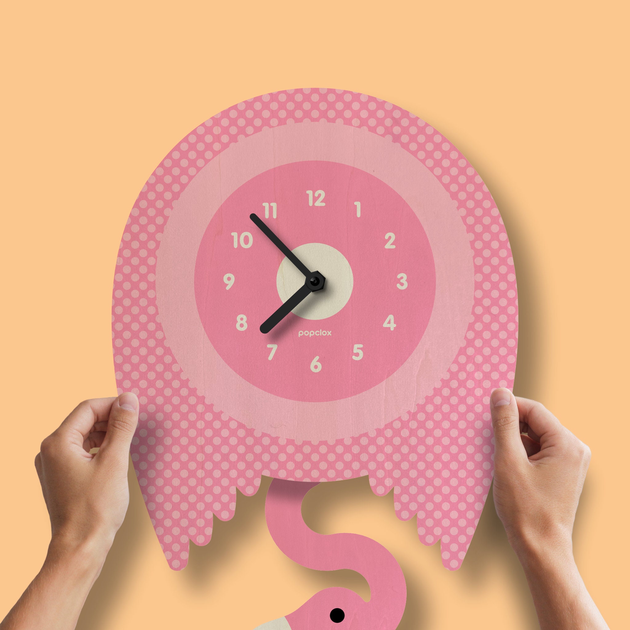 Flamingo Pendulum Clock - Kids Room Decor - Nursery Decor - Silent ...