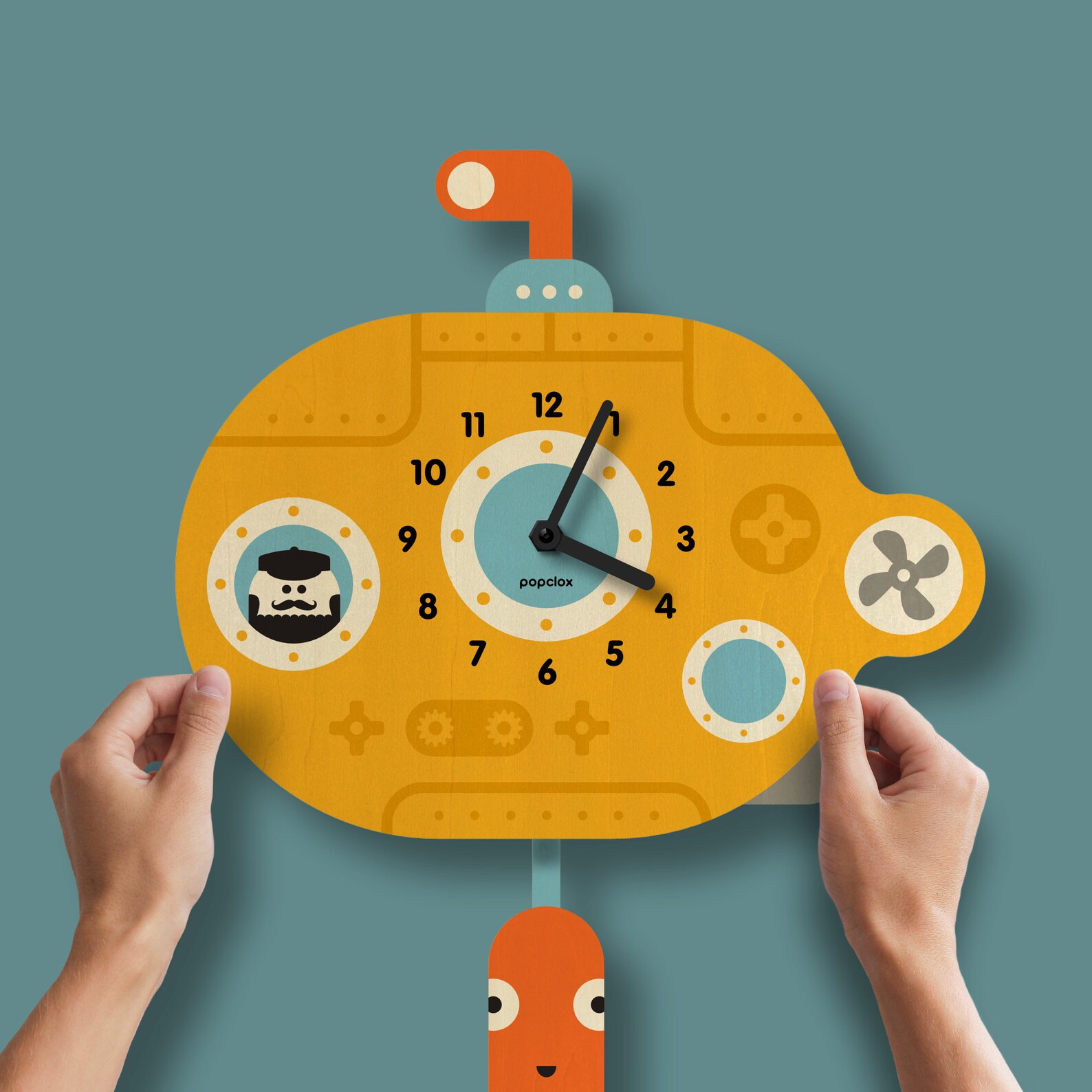Submarine Pendulum Clock Kids Room Decor Ocean Theme - Etsy