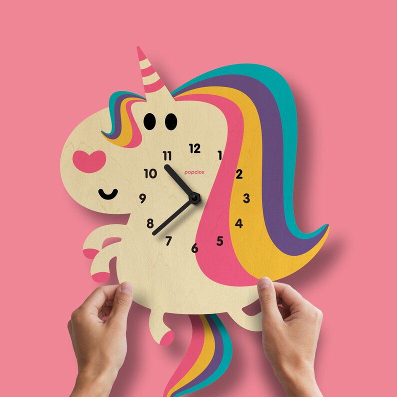 Unicorn Pendulum Clock Kids Room Decor Gift for Newborns - Etsy