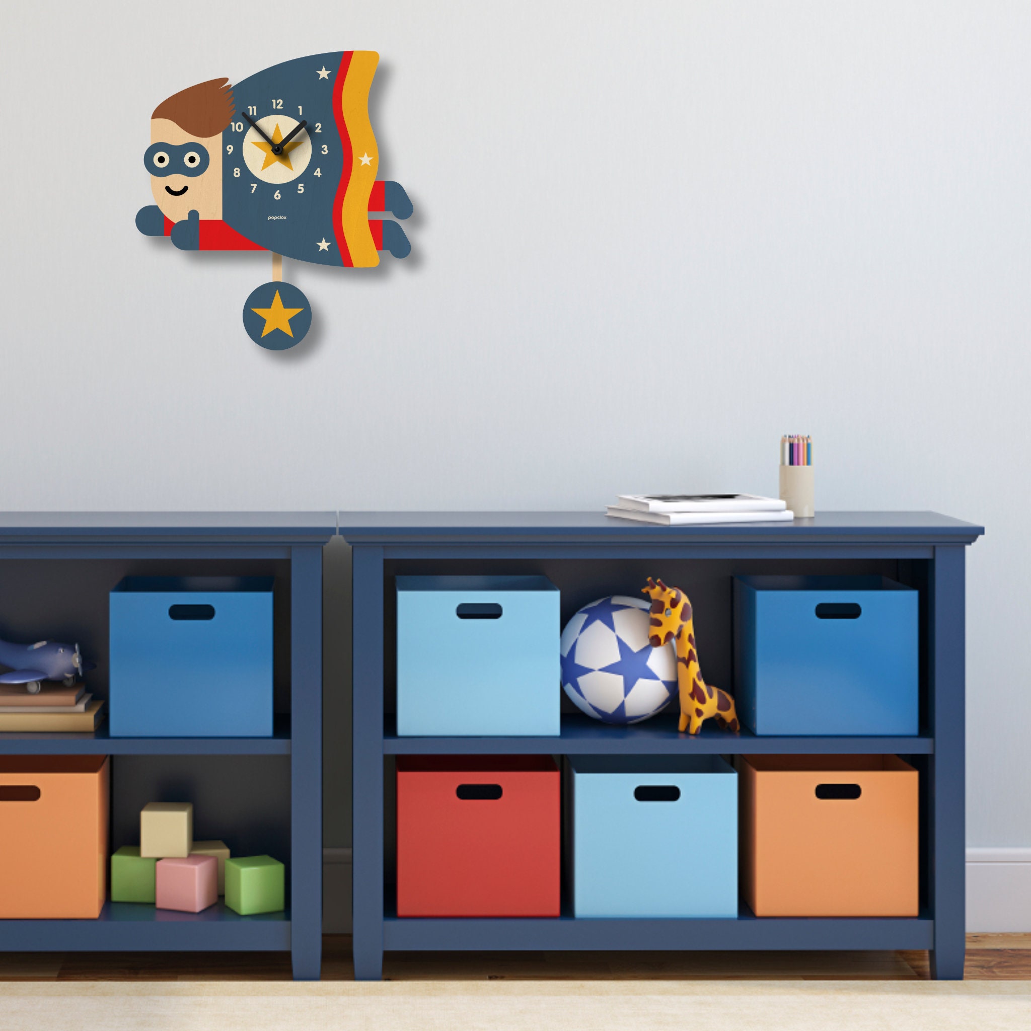 Superboy Pendulum Clock Kids Room Decor Gift for Newborns - Etsy