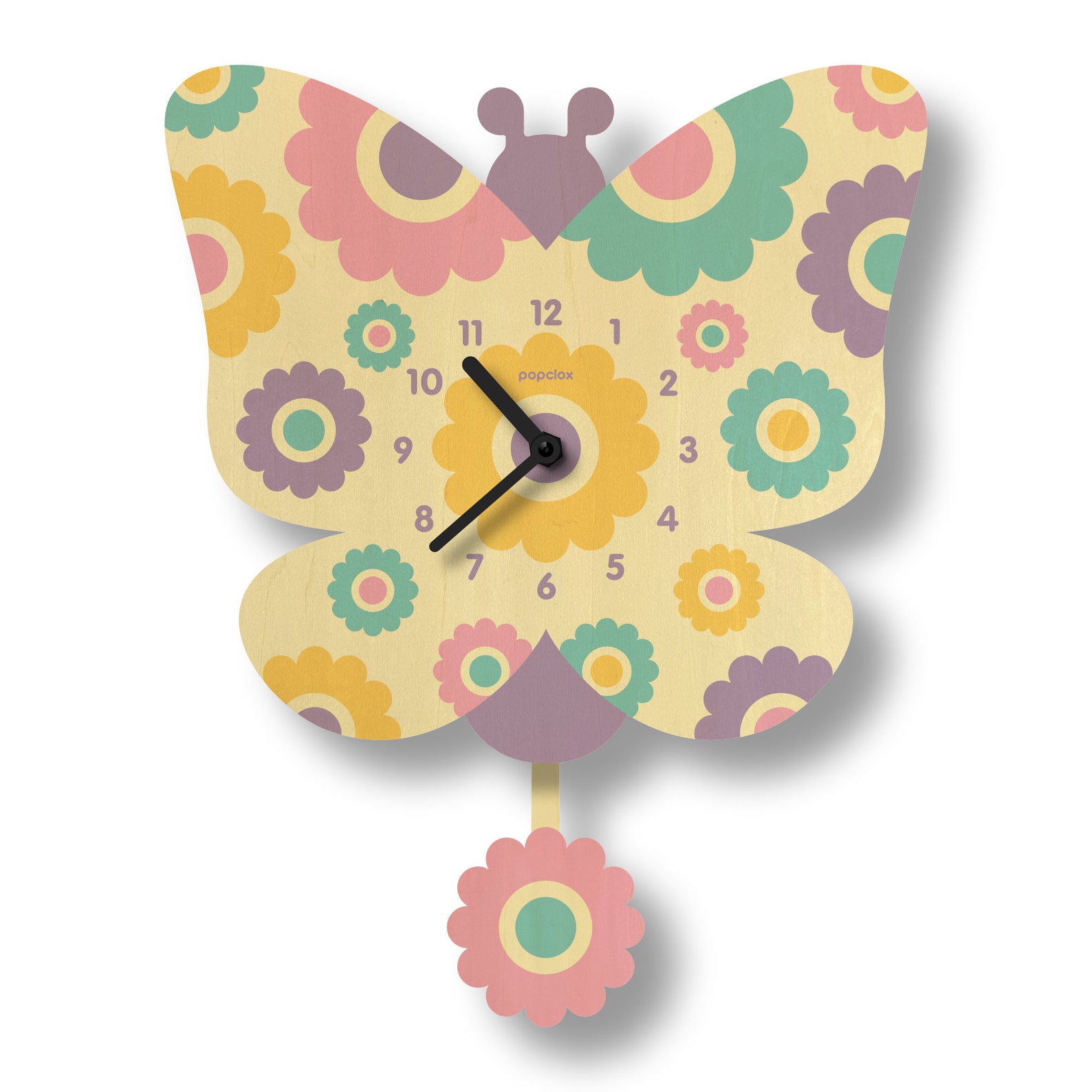 Butterfly Pendulum Clock - Kids Room Decor - Gift for Newborns ...
