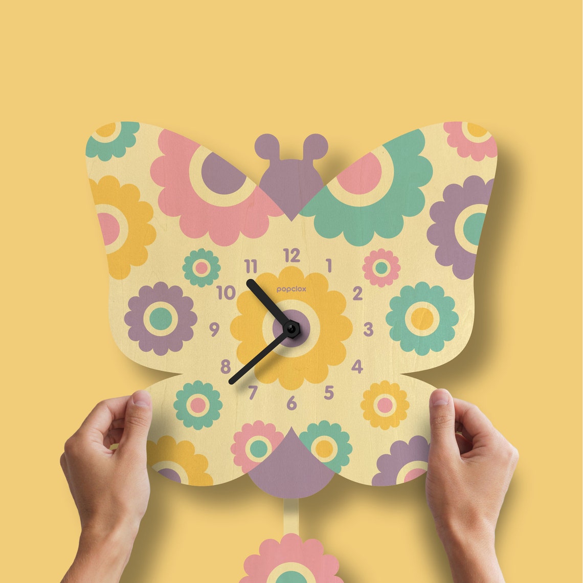 Butterfly Pendulum Clock - Kids Room Decor - Gift for Newborns ...