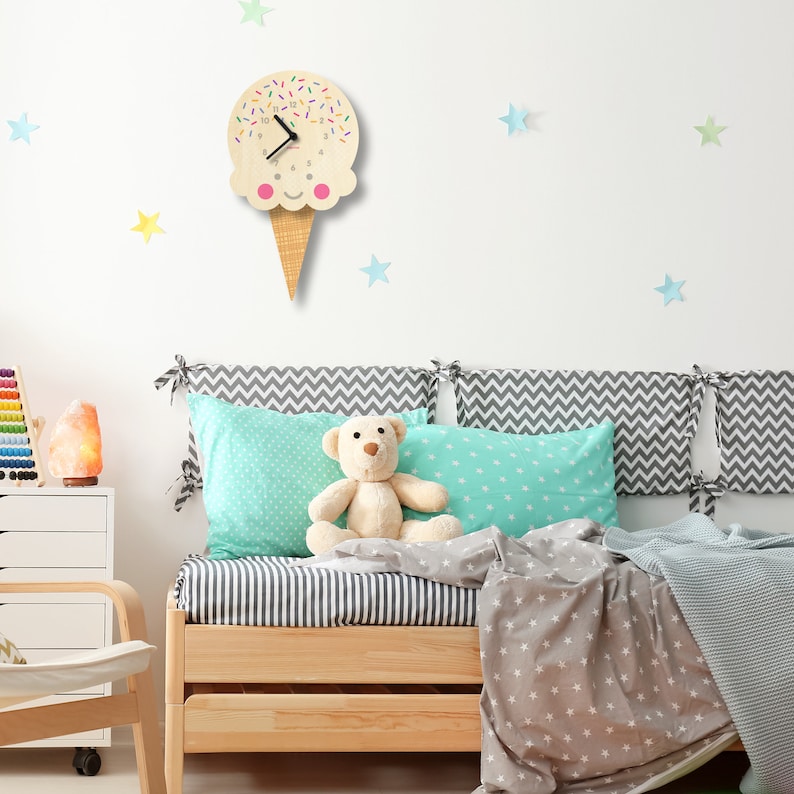 Ice Cream Pendulum Clock - Kids Room Decor - Gift for Newborns ...