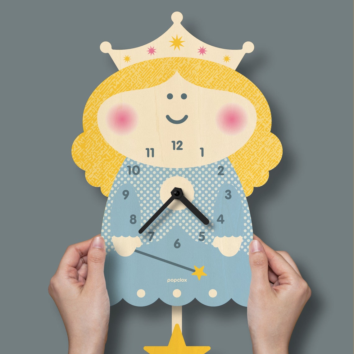 Princess Pendulum Clock - Kids Room Decor - Gift for Newborns - Nursery ...