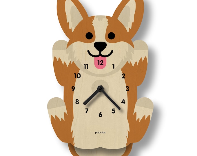 Corgi Pendulum Clock Corgi Clock Pembroke Corgi Gift for Corgi Lovers ...