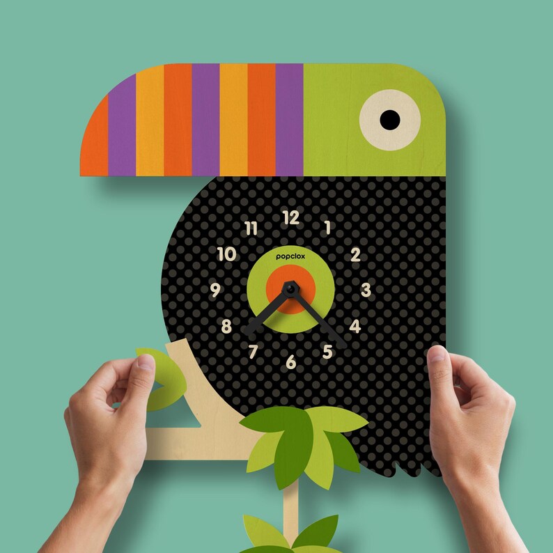 Toucan Pendulum Clock - Kids Room Decor - Jungle Decor - Nursery Decor ...