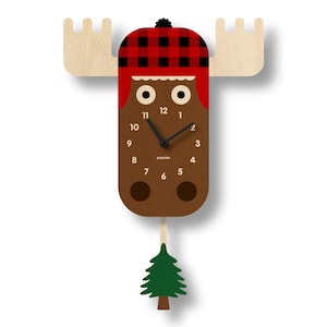 Moose Pendulum Clock - Kids Room Decor - Nursery Decor - Child's Room ...