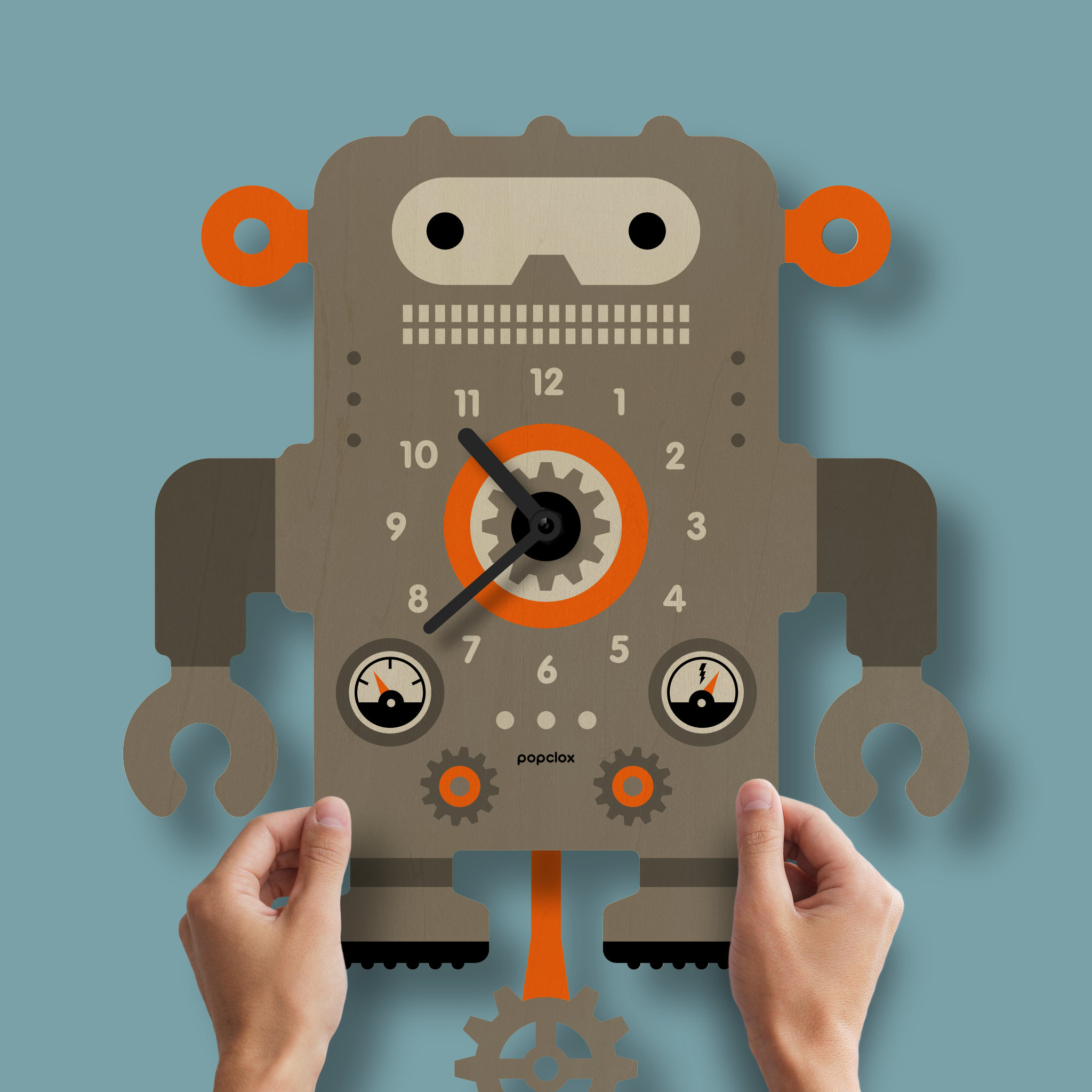 Robot Pendulum Clock Kids Room Decor Nursery Decor Child's Room Decor ...