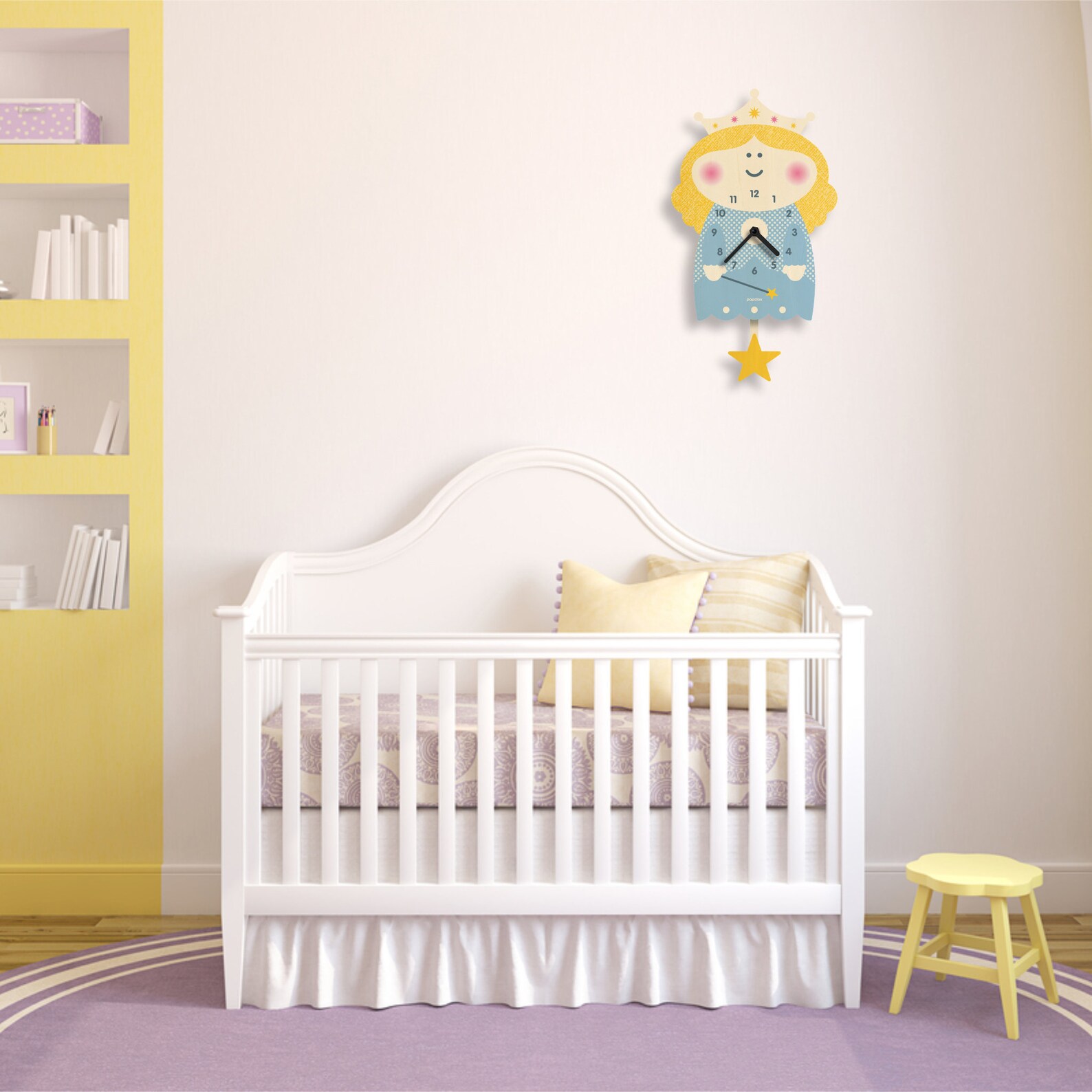 Princess Pendulum Clock - Kids Room Decor - Gift for Newborns - Nursery ...