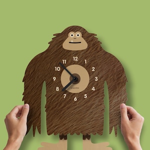 Bigfoot Pendulum Clock - Kids Room Decor - Woodland Nursery Decor ...