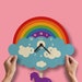 Rainbow Pendulum Clock - Kids Room Decor - Nursery Decor - Silent Clock ...