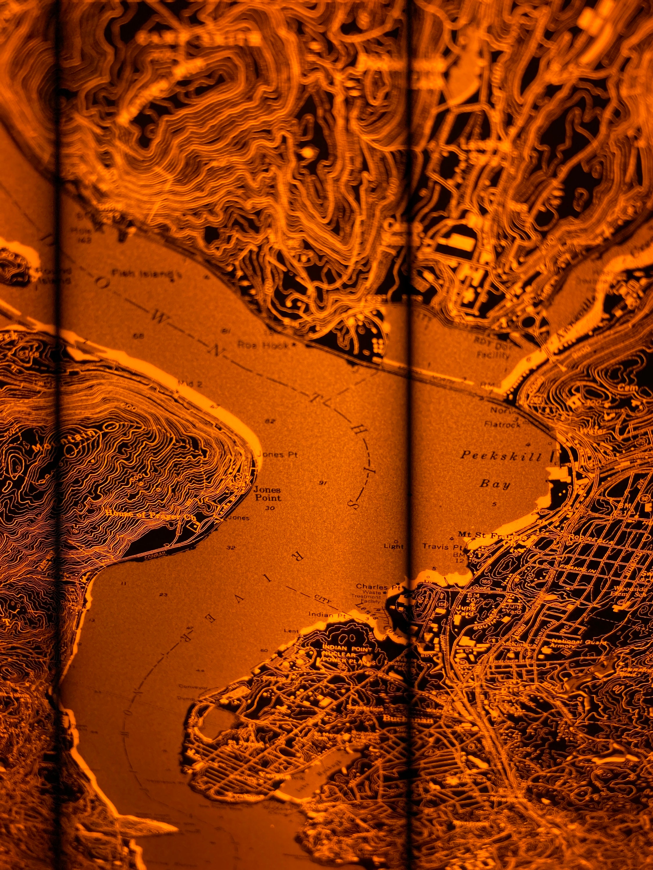 Commerce No. 1 Illuminated Map Art Floor Lamp Low-pressure Sodium Lamp ...