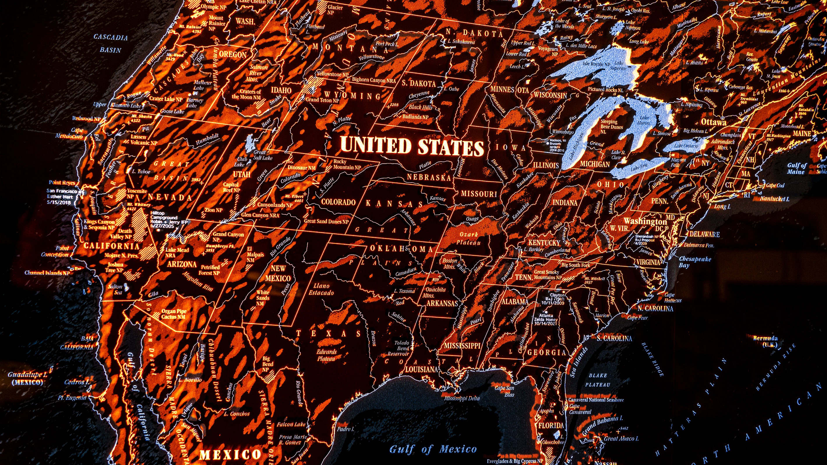 Physical Map of the World, 2022 Illuminated Atlas Plate World Map ...