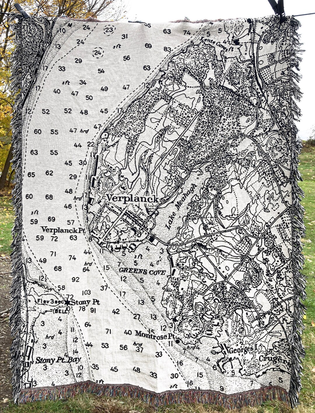 Verplanck, NY Map Blanket - Etsy