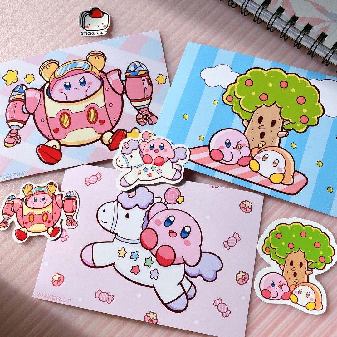 Kirby Glossy Stickers, Kirby Postcards, Cute Anime Prints, Anime ...
