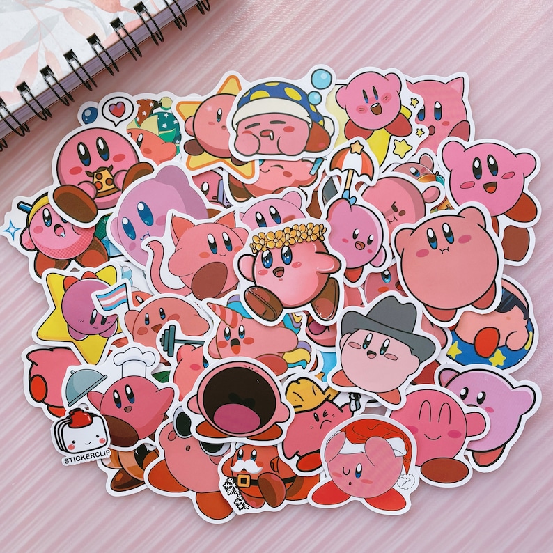 Anime Matte Sticker Pack Kirby Sticker Aesthetic - Etsy