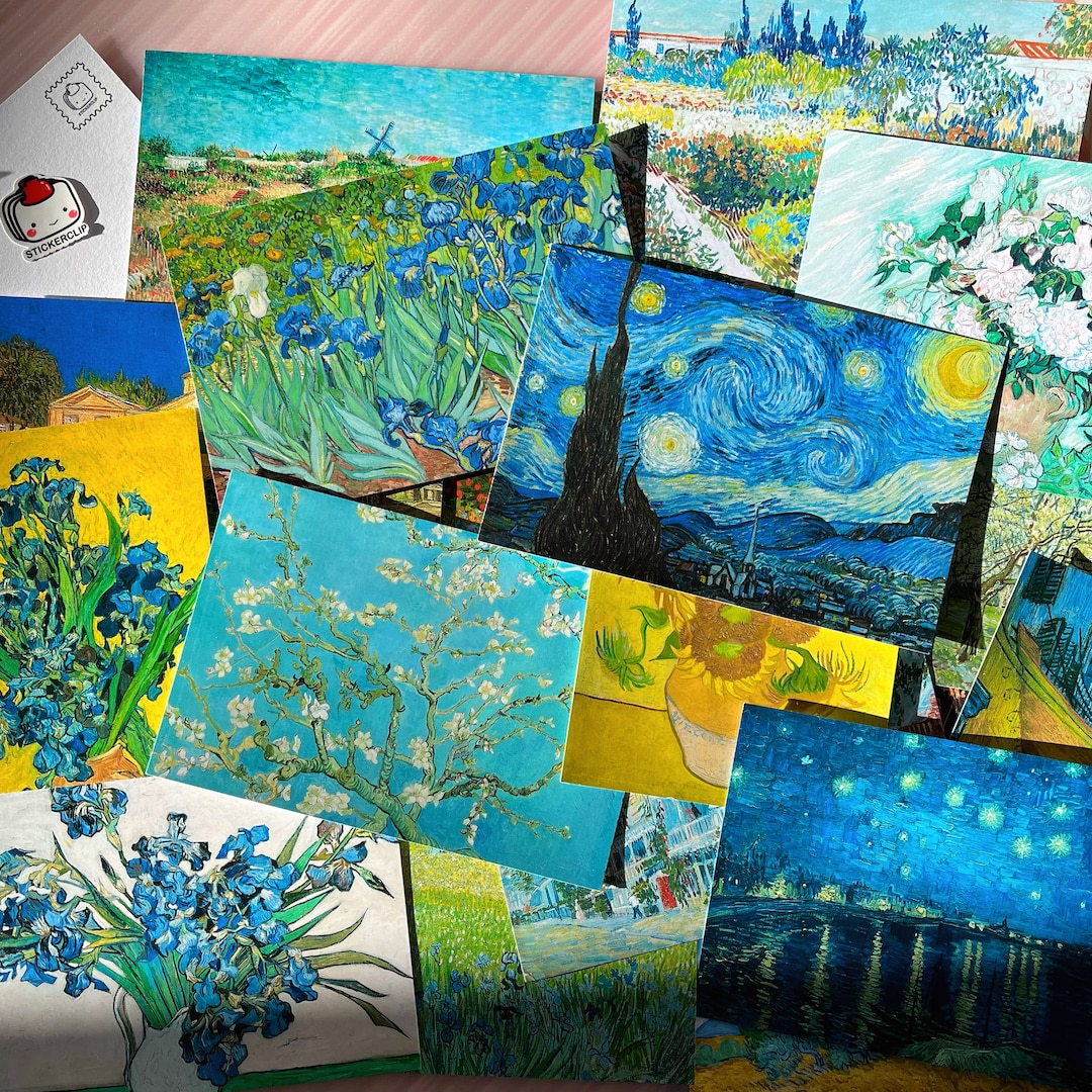 Vincent Van Gogh Painting Postcard Set, Impressionist Oil Painting ...