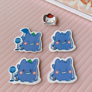 7pcs Cute Pokemon Sticker Set,gengar,jirachi,ditto,farfetch,sirfetch ...