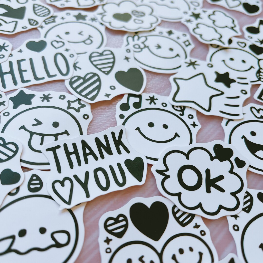 Cute Graffiti Emoji Sticker,emotion Stickers,emoji Stickers,funny Happy ...
