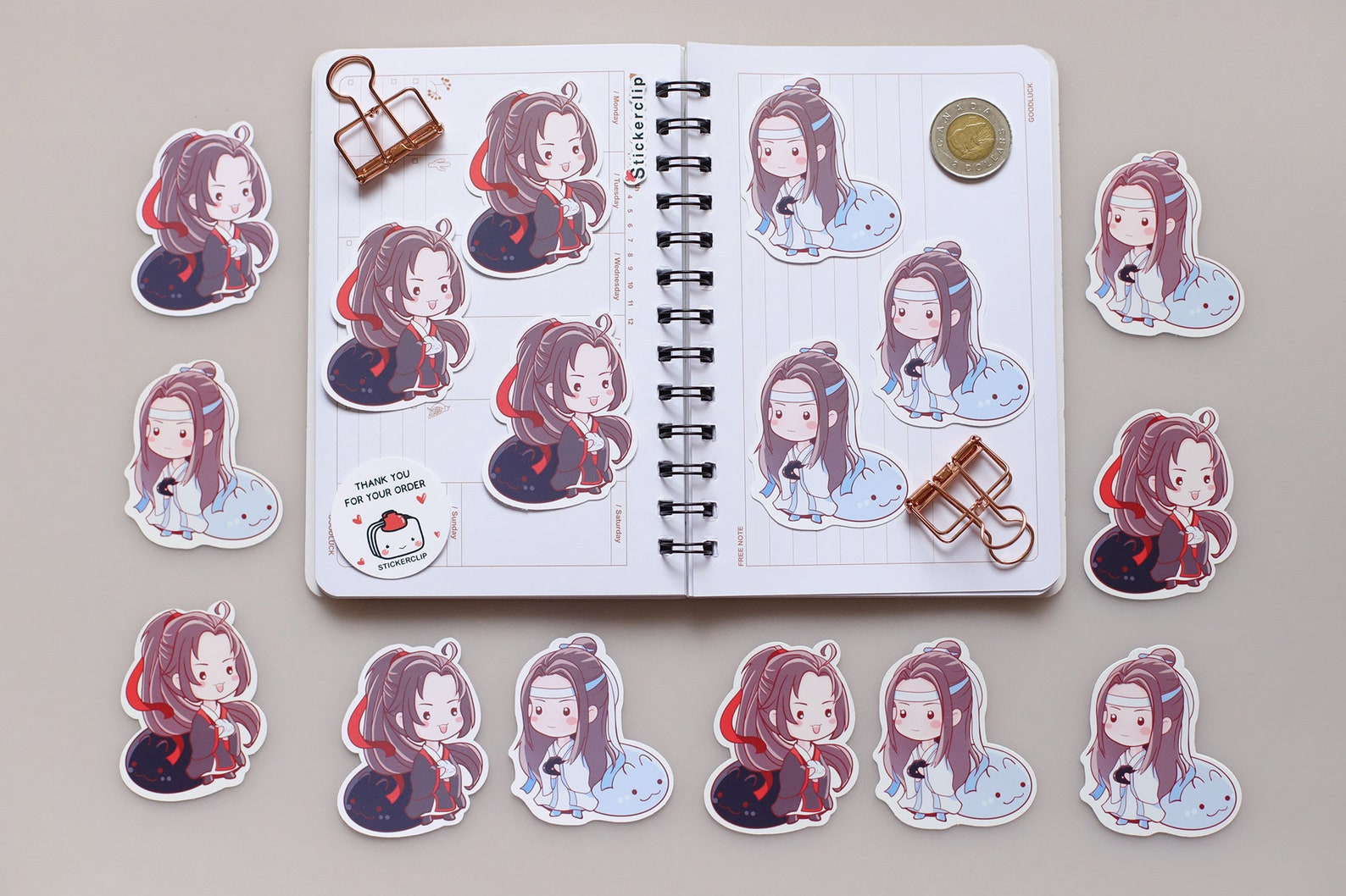 Anime Mo Dao Zu Shi-mdzs Chibi Bunny Rabbit Stickers chinese - Etsy