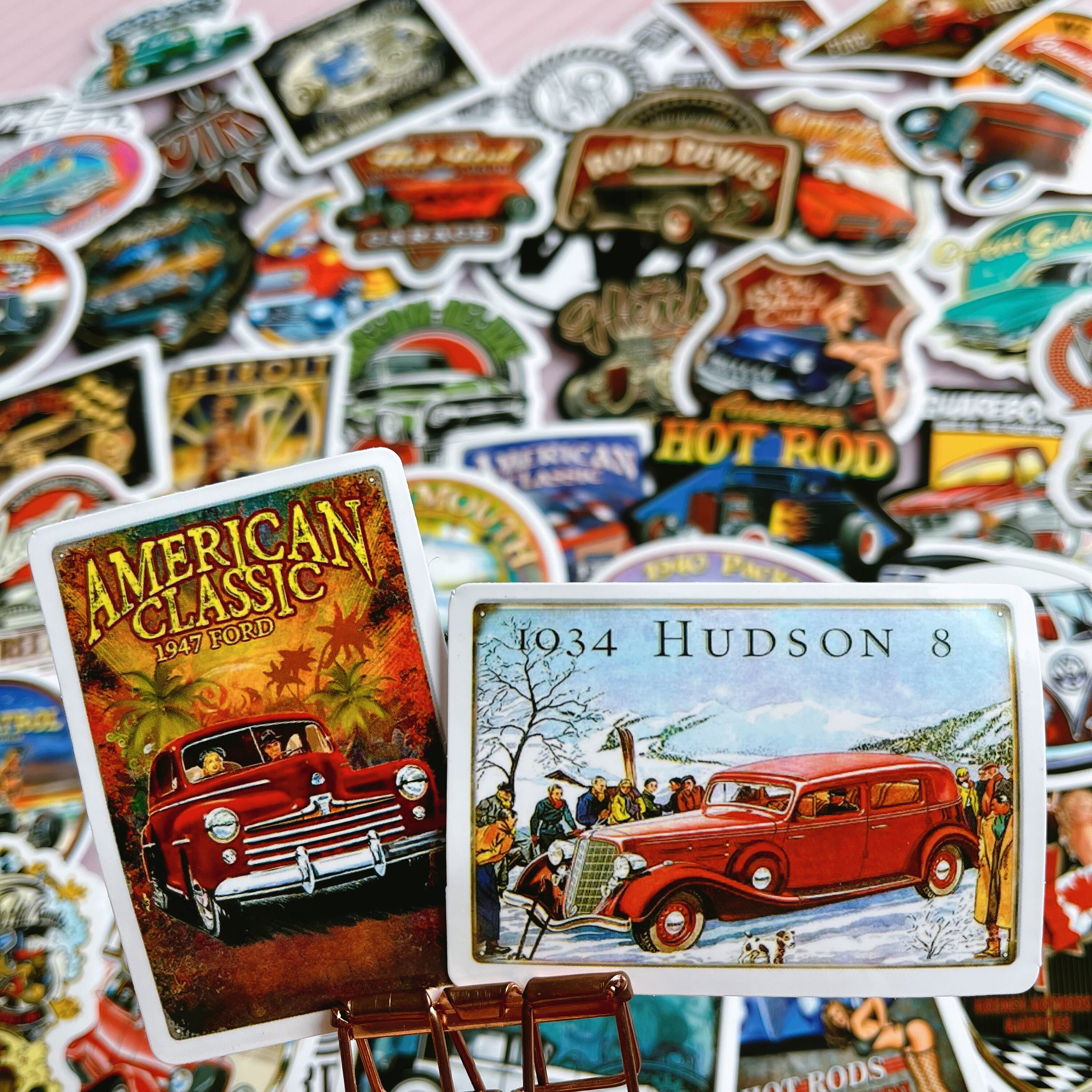 Vintage Hot Rod Stickers, Decals for Laptop, Skateboard (50pcs) - Etsy