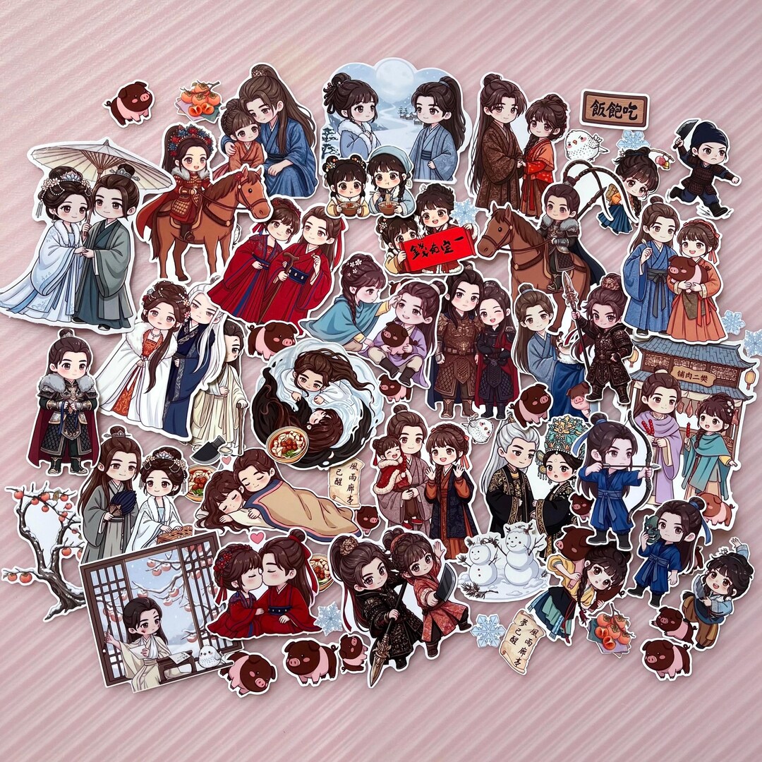 NEW 62 PCS Chibi Warrior Stickers, Holographic POJ Decals, Laptop Decor ...