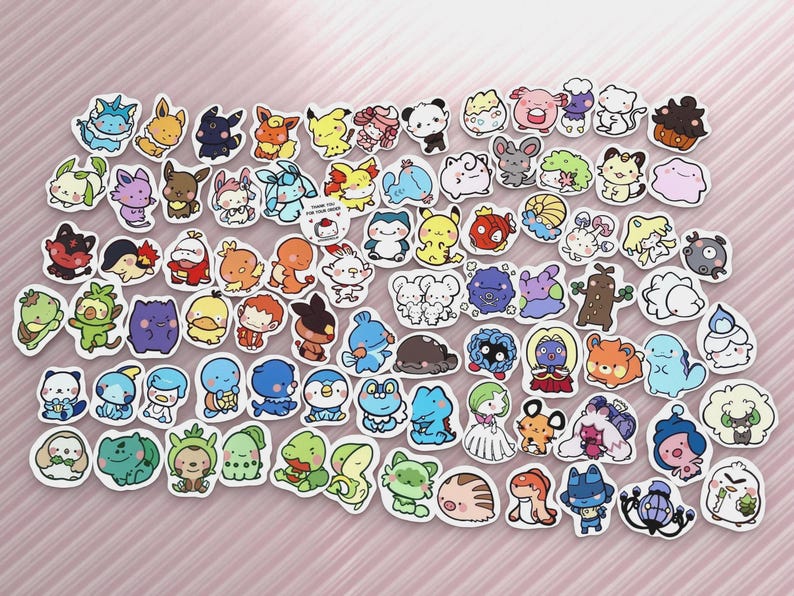 Now 80pcs! Sticker Pack(was 60pcs)! Anime Stickers for Journals Laptops ...