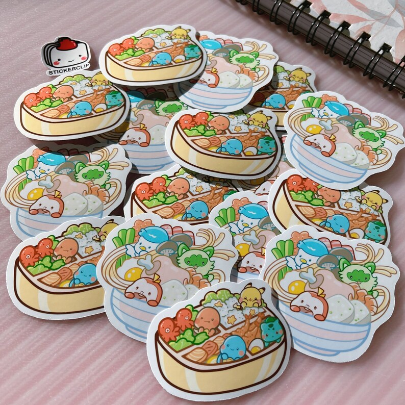 Pokemon Sticker Pokemon Ramen Weatherproof Glossy - Etsy