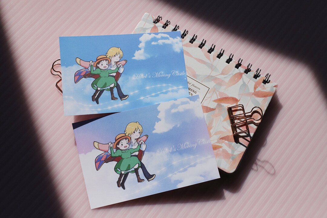 Chibi Howl's Moving Castle Postcards Anime Fanart Print - Etsy UK