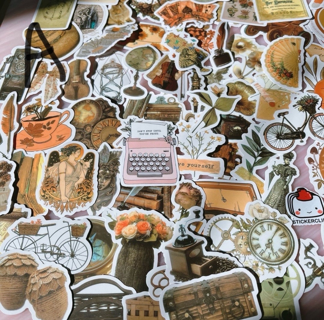 Vintage Cottagecore Stickers, Scrapbooking Decals - Etsy