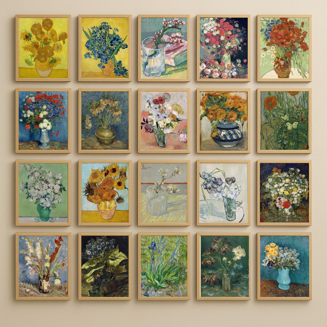 Vincent Van Gogh Flower Painting Masterpieces Wall Art,sunflowers ...