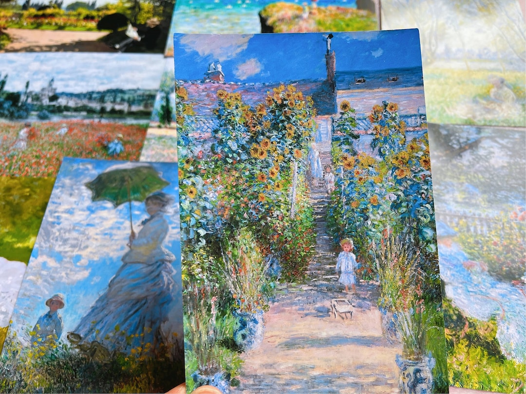Claude Monet Painting Postcard Set, Impressionist Oil Painting Print ...
