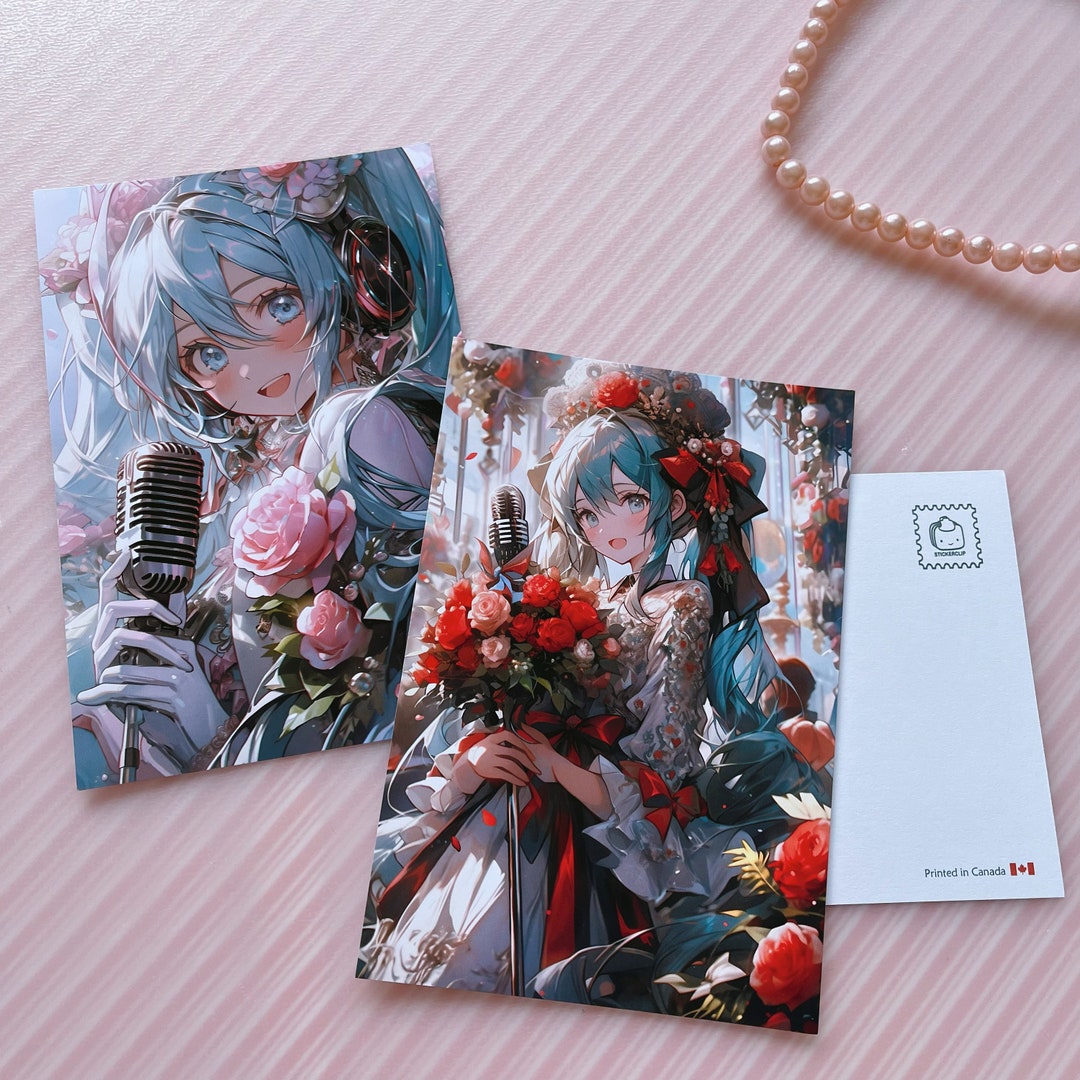 Anime Postcard Set,15 Pcs Kawaii Girl Postcards, Anime Virtual Singer ...