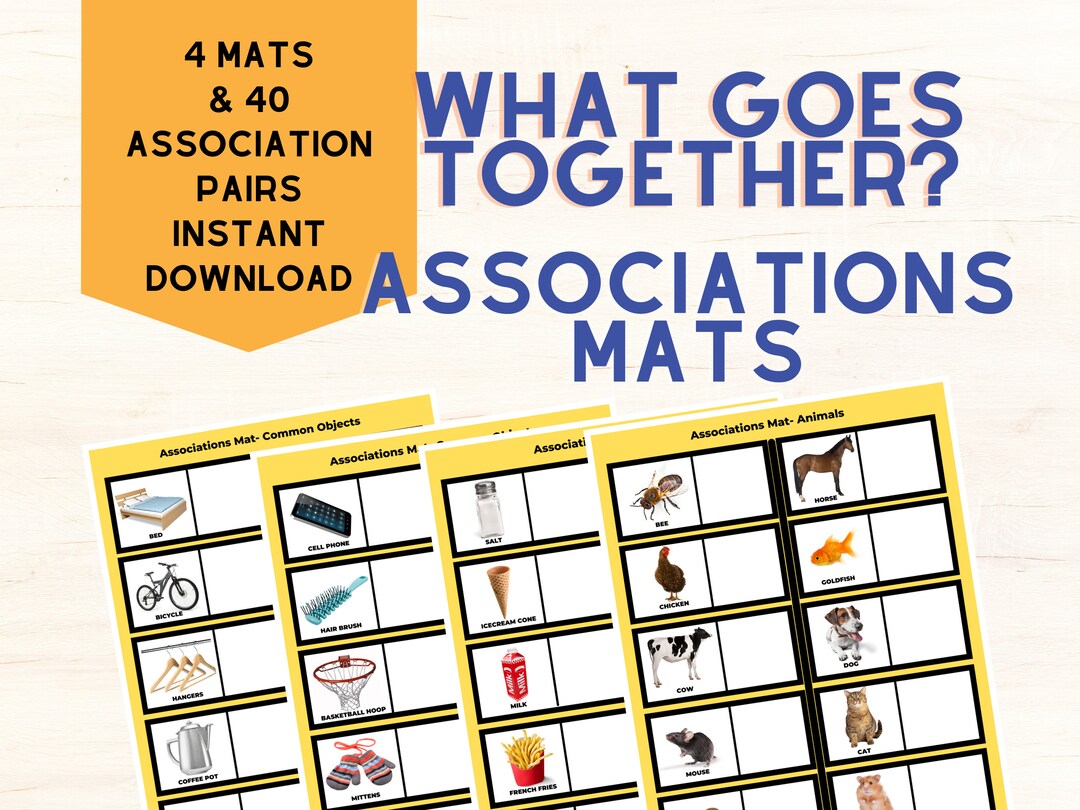 What Goes Together Associations Activity for Speech Therapy and ...