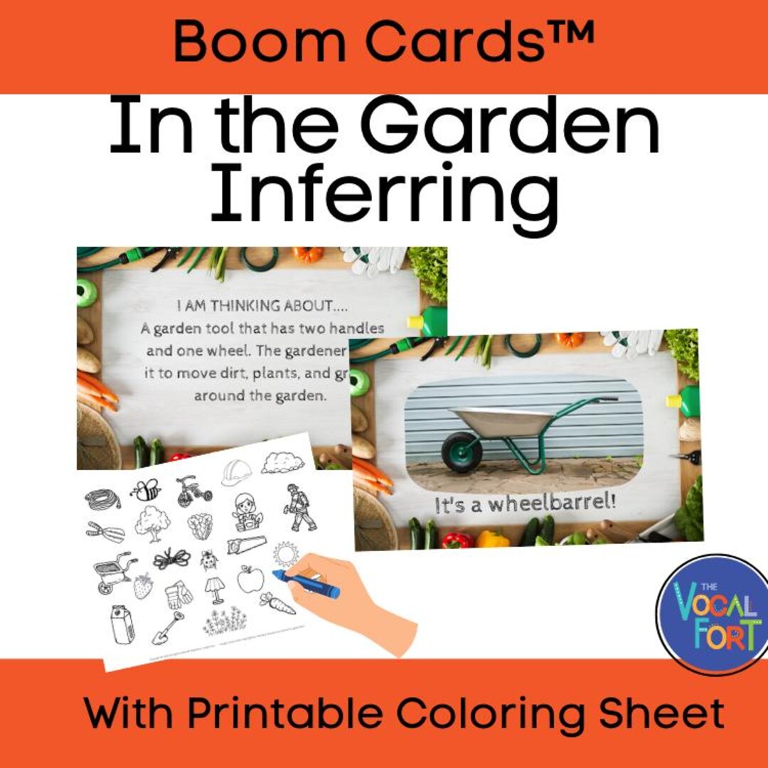 Garden Inference Activity for Kids – BOOM Cards™ With Audio + Printable ...