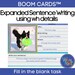 Expanded Sentence Writing Using WH Questions BOOM CARDS - Etsy