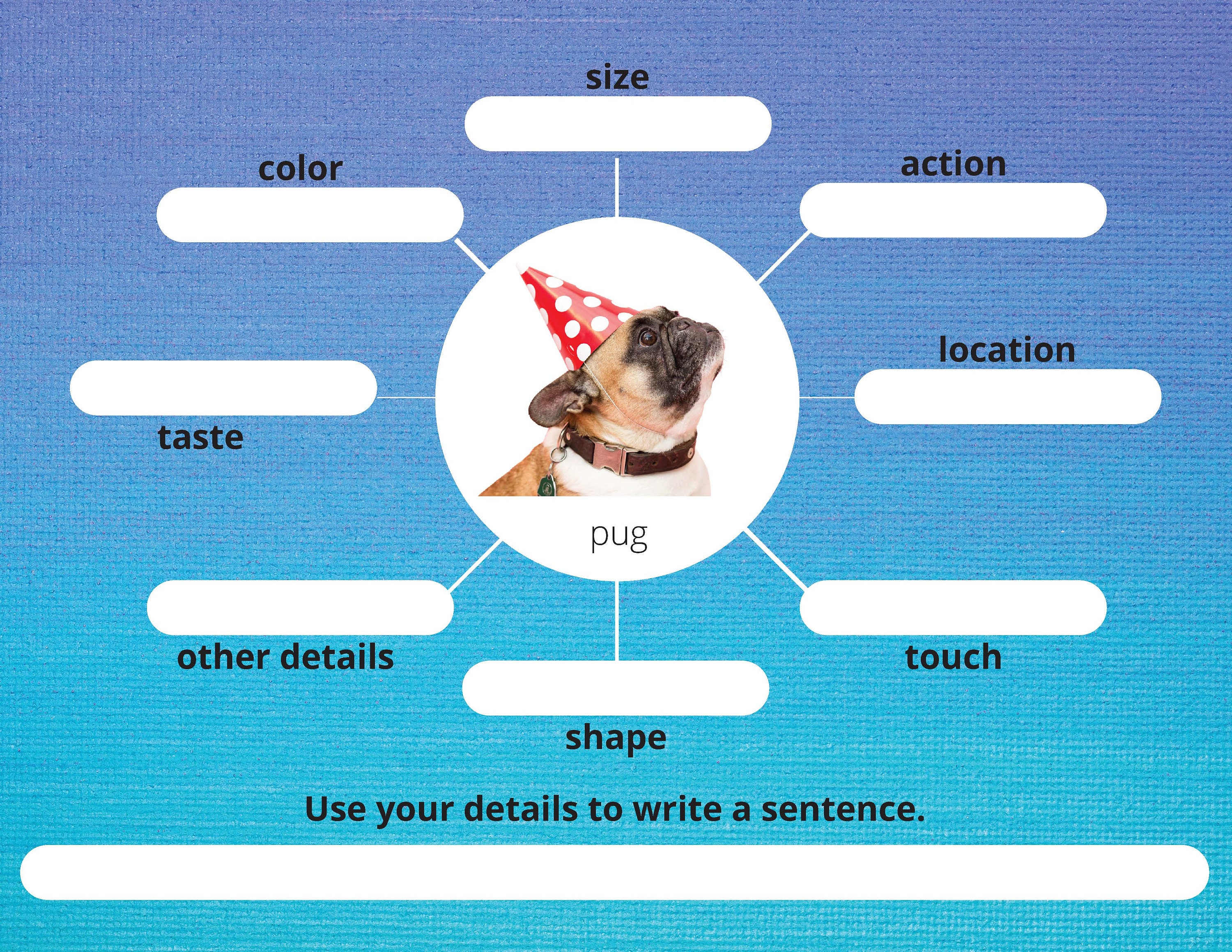 Printable Descriptive Writing Worksheets: Photo Word Webs (PDF Pattern ...