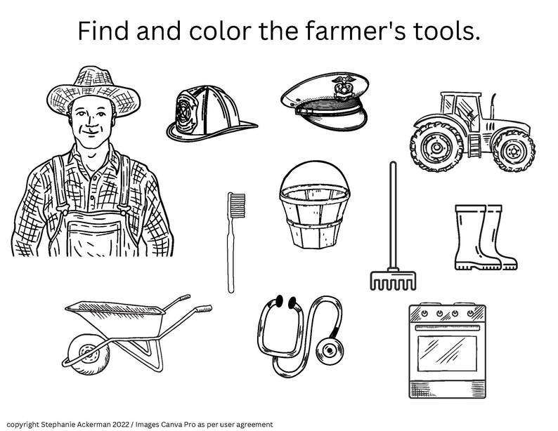 Community Helpers Coloring Pages | 20 Occupations PDF Download | Jobs ...