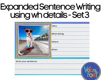 Expanded Sentence Writing Using WH Questions BOOM CARDS - Etsy